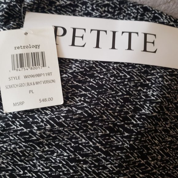 retrology | Pants & Jumpsuits | Retrology Womens P Large Black White ...